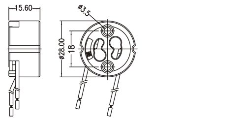Customized lamp holder parts China manufacturer GZ10/GU10 ceramic lamp ...